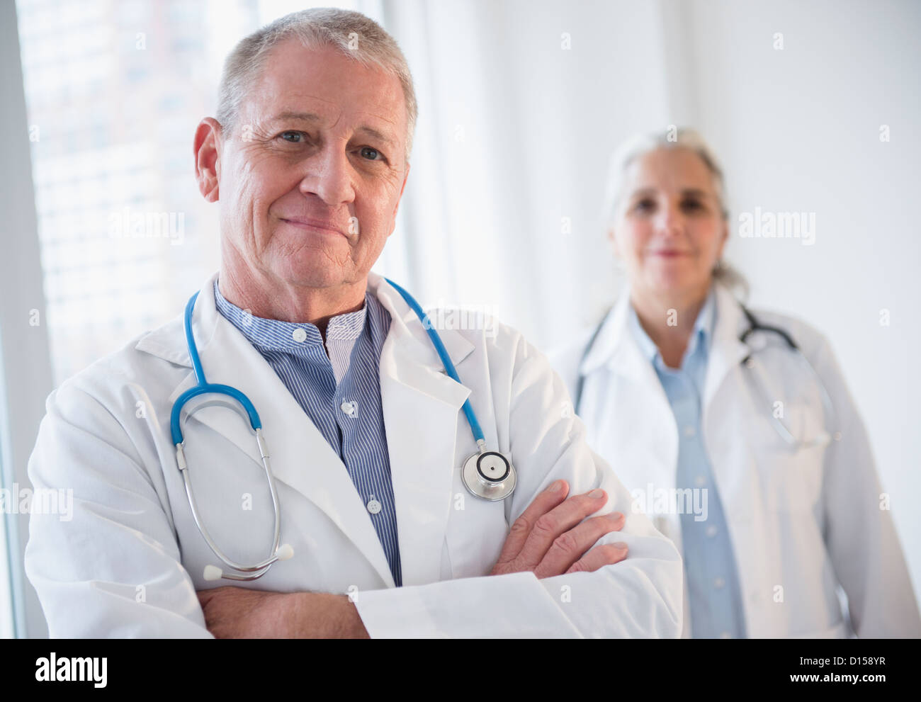 USA, New Jersey, Jersey City, Portrait of two doctors Stock Photo - Alamy