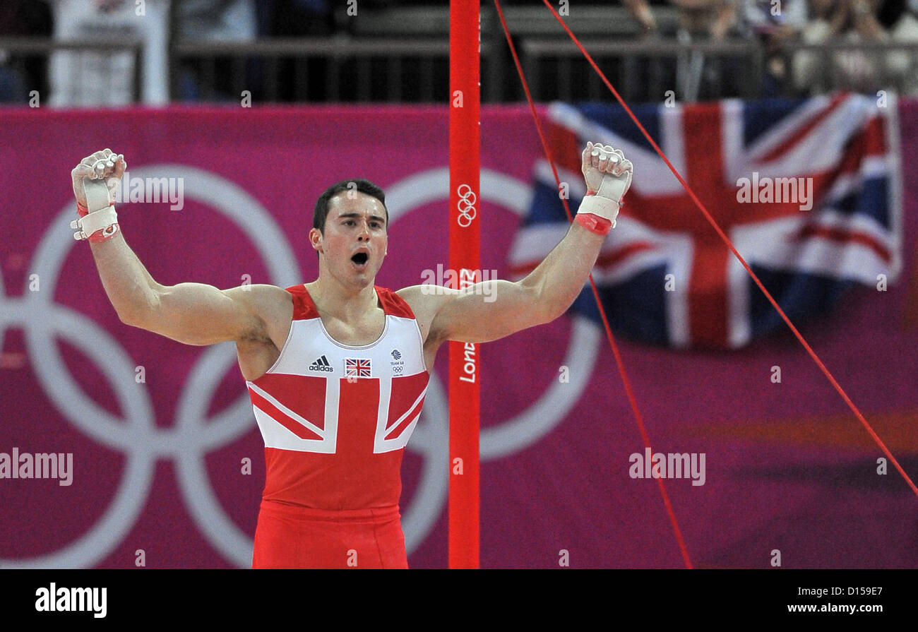 Kristian Thomas (Great Britain) High Bar Mens Team Artistic Gymnastics ...