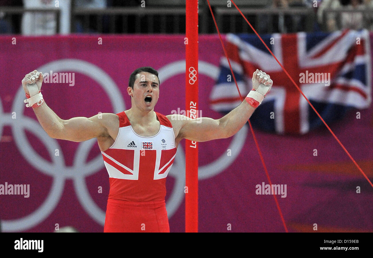 Kristian Thomas (Great Britain) High Bar Mens Team Artistic Gymnastics ...