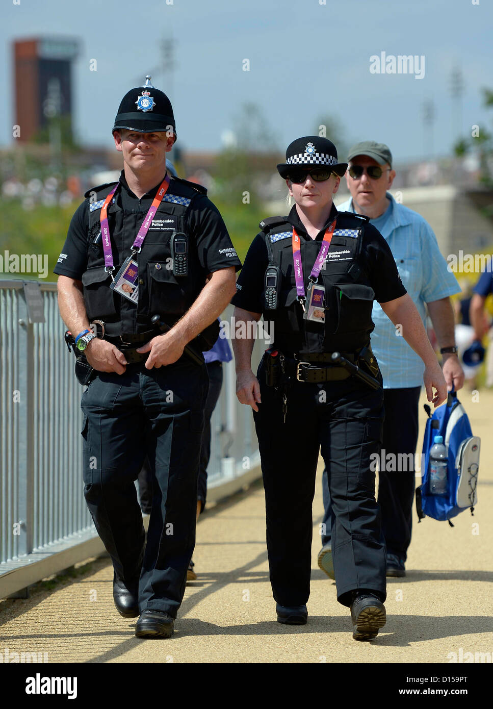 Police patrolling the park. Olympic Park Stock Photo - Alamy