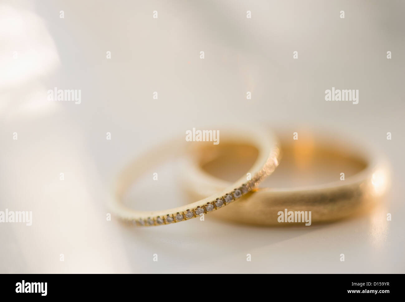 Studio shot of wedding rings Stock Photo - Alamy