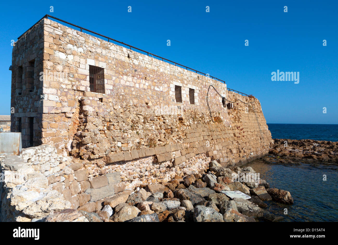 Hania city and the old Venetian port at Crete island in Greece Stock ...