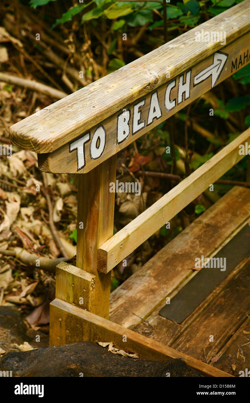Hawaii, Kauai, Pila'a, Bridge Leading To Pila'a Beach Stock Photo - Alamy