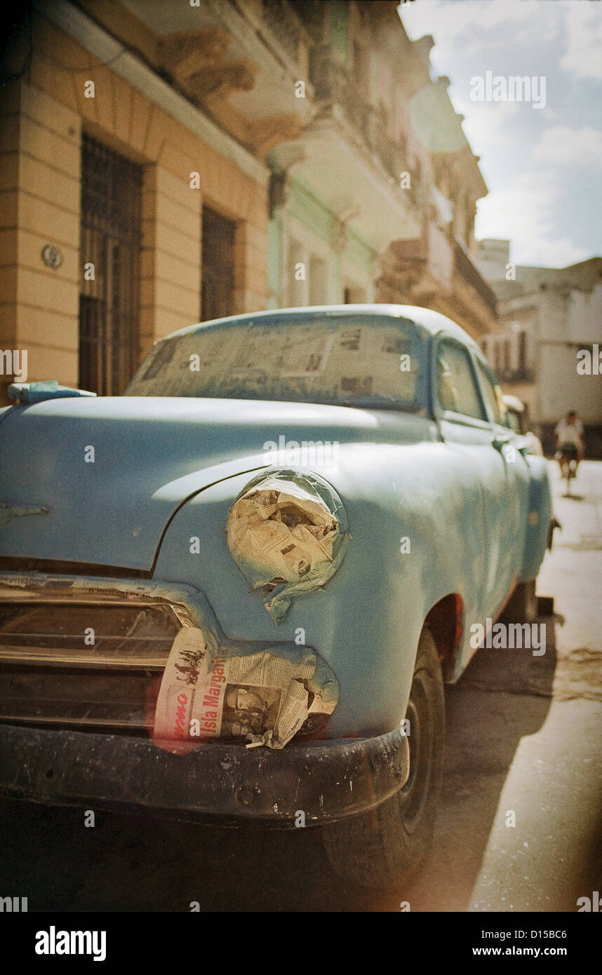 Havana, Cuba, light blue Chevrolet Fleetline, built in 1951 Stock Photo ...