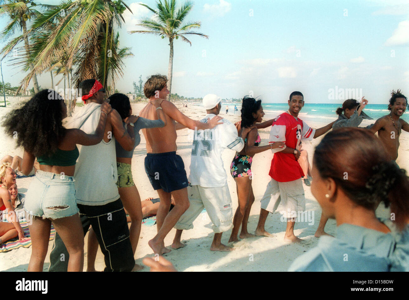 Havana, Cuba, party atmosphere on the beach Stock Photo - Alamy