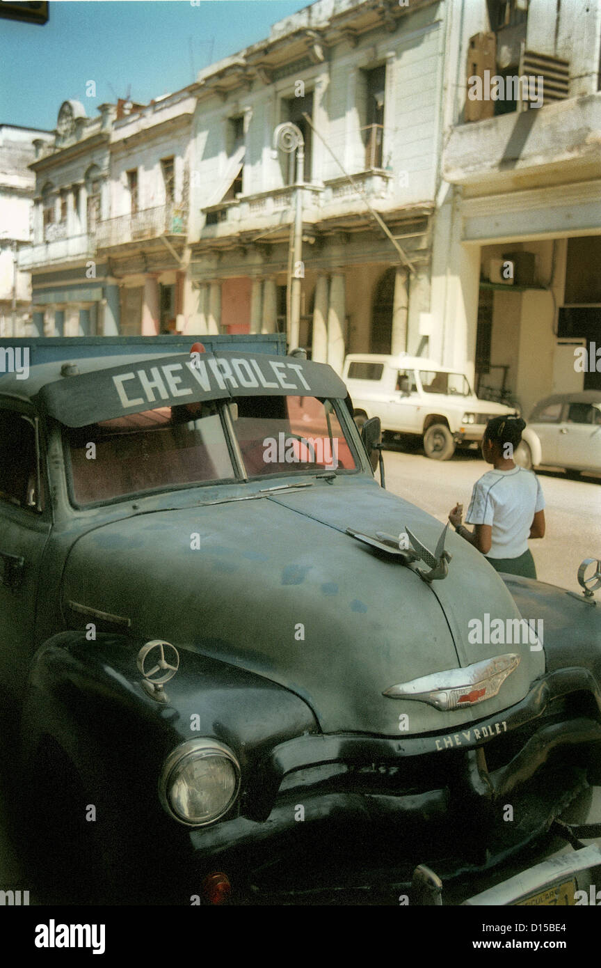 Havana, Cuba, Chevrolet 3100 pickup truck, built in 1954 Stock Photo ...