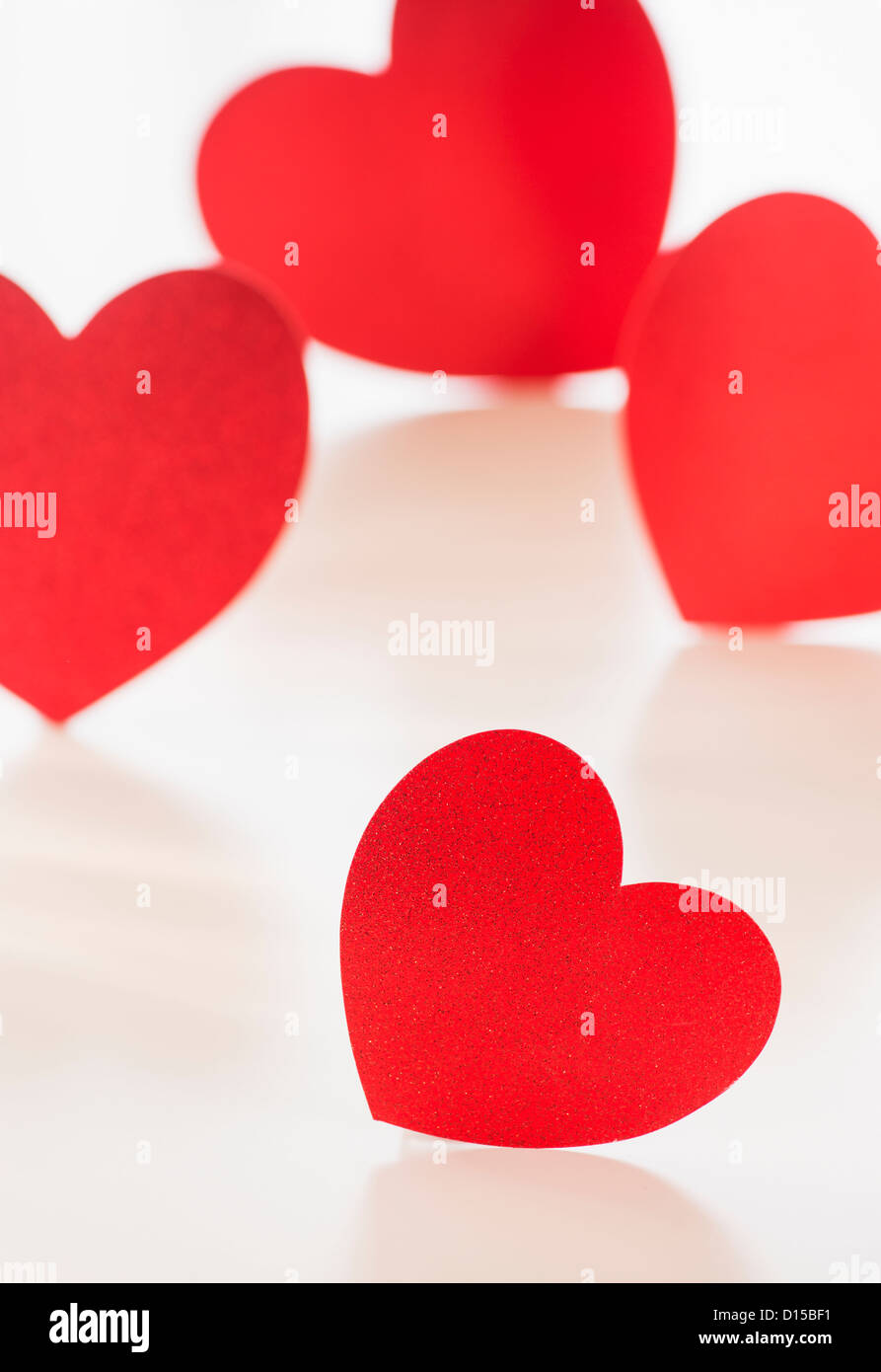 Studio Shot of red hearts Stock Photo - Alamy