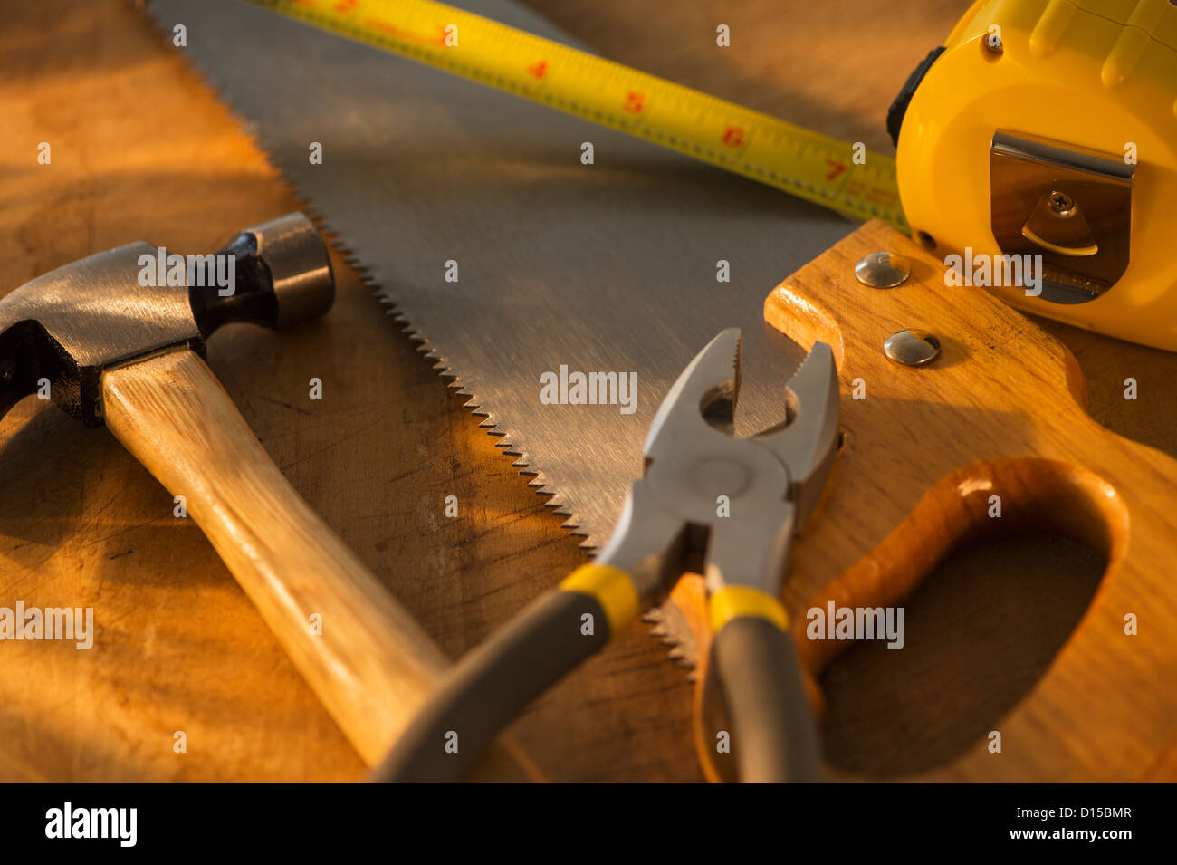 Elevated view of tools Stock Photo - Alamy