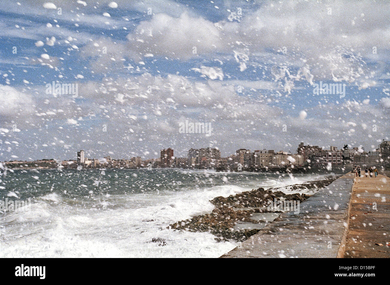 Havana, Cuba, surf on the waterfront of Havana Stock Photo - Alamy
