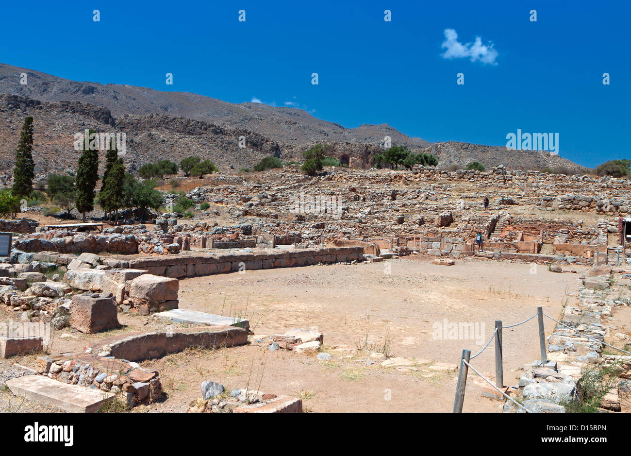Ancient Minoan palace of Kato Zakros at Crete island in Greece Stock ...