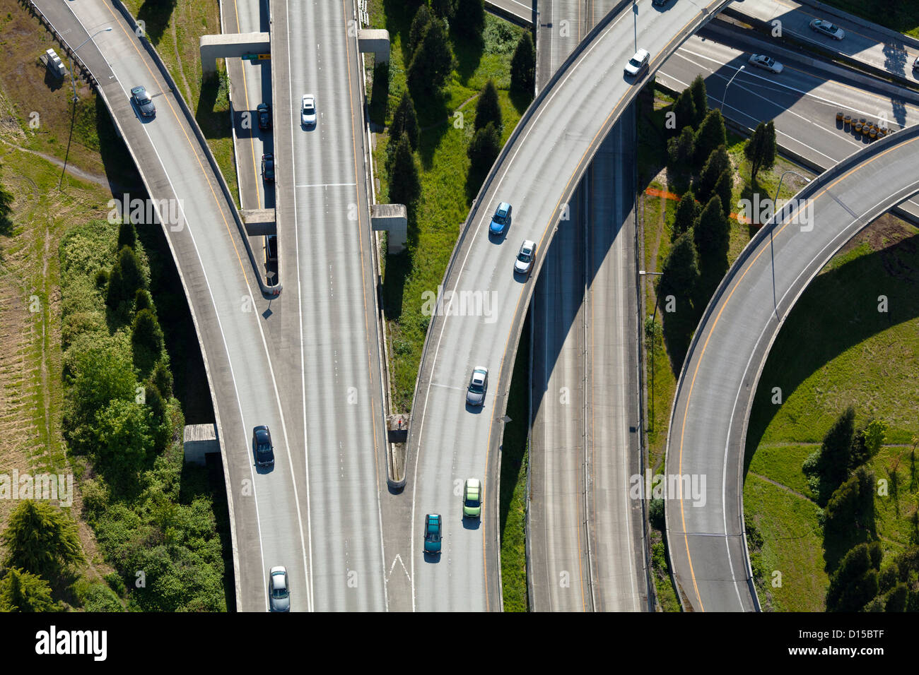 Busy Freeway Interchange Stock Photo - Alamy