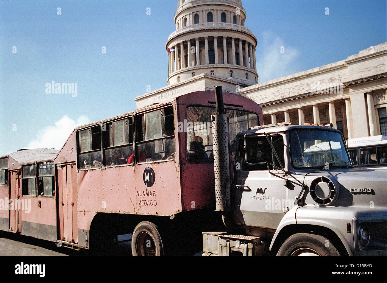 Havana, Cuba, a Camello and the Capitol in the background Stock Photo ...