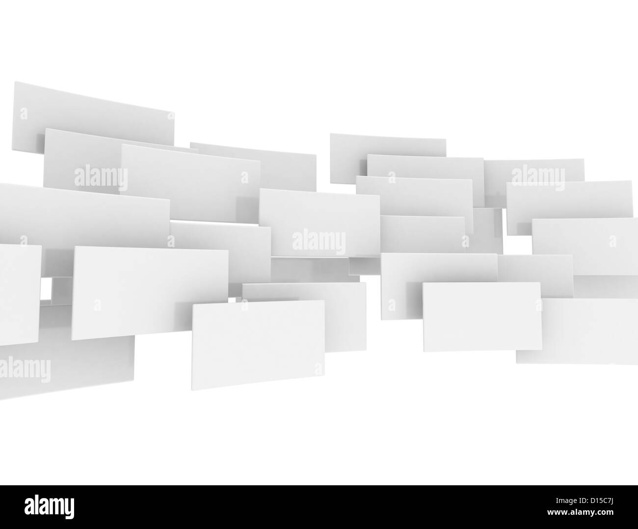 Overlapping 3d blank squares Stock Photo - Alamy
