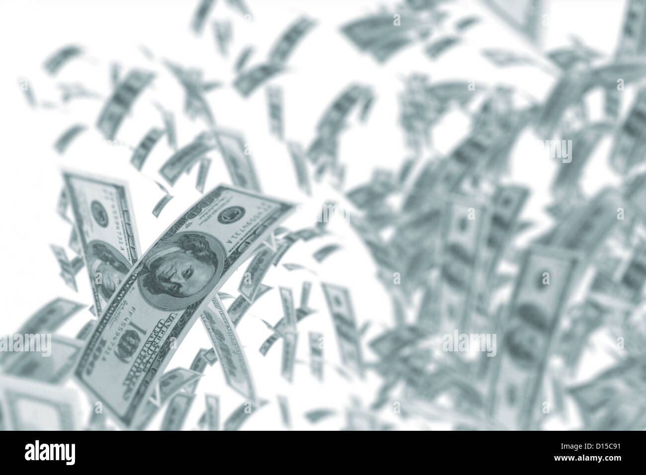 Money us dollars falling Stock Photo - Alamy