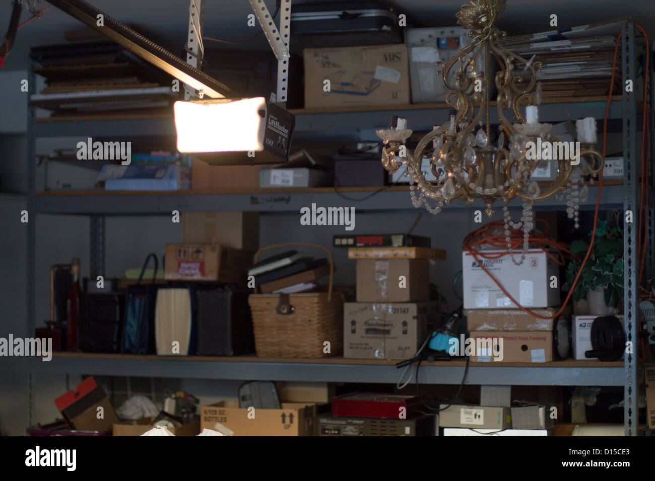 industrial shelf in storage full Stock Photo - Alamy