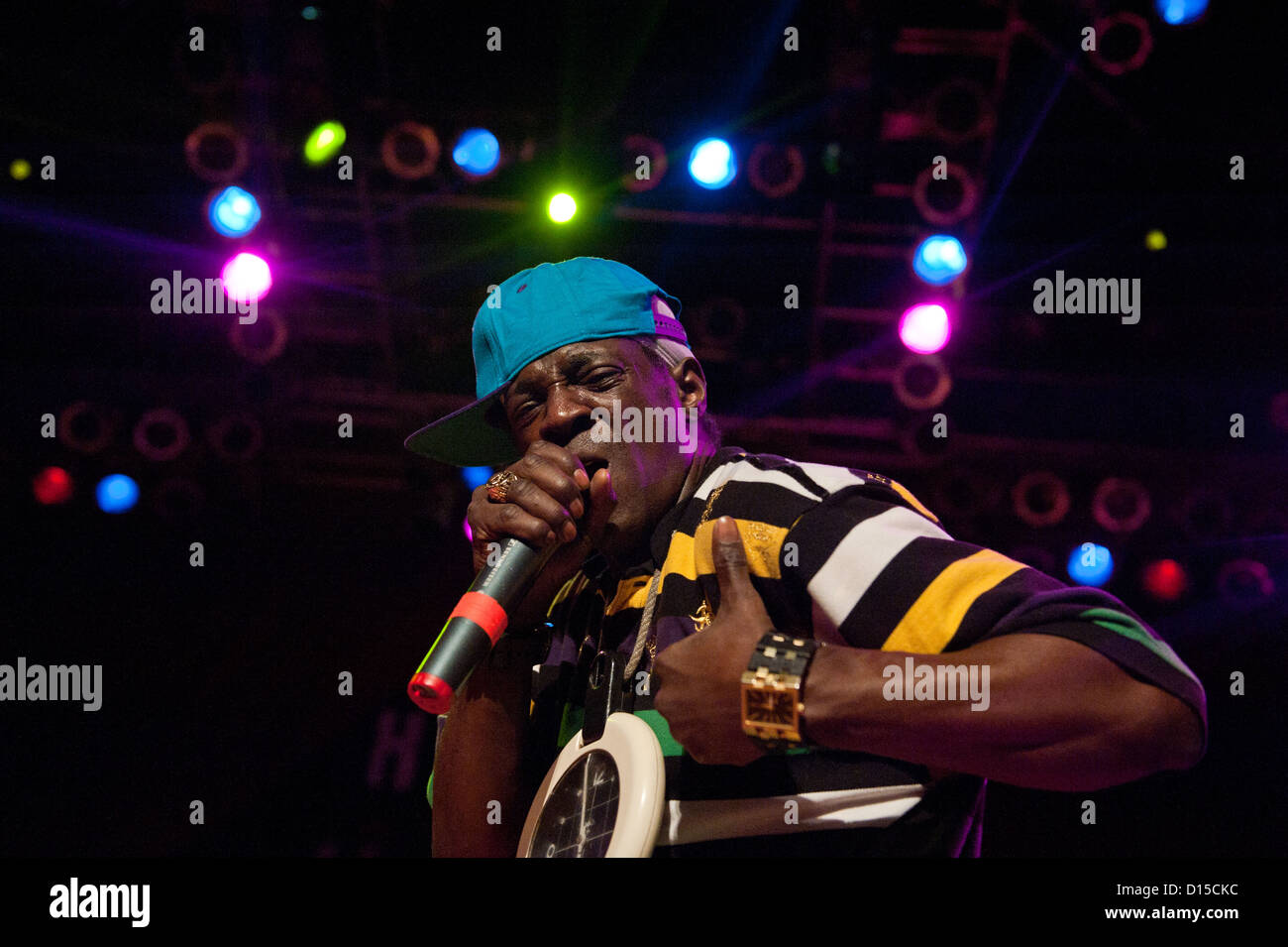 Flavor Flav of Public Enemy performing in Chicago, Illinois as part of ...