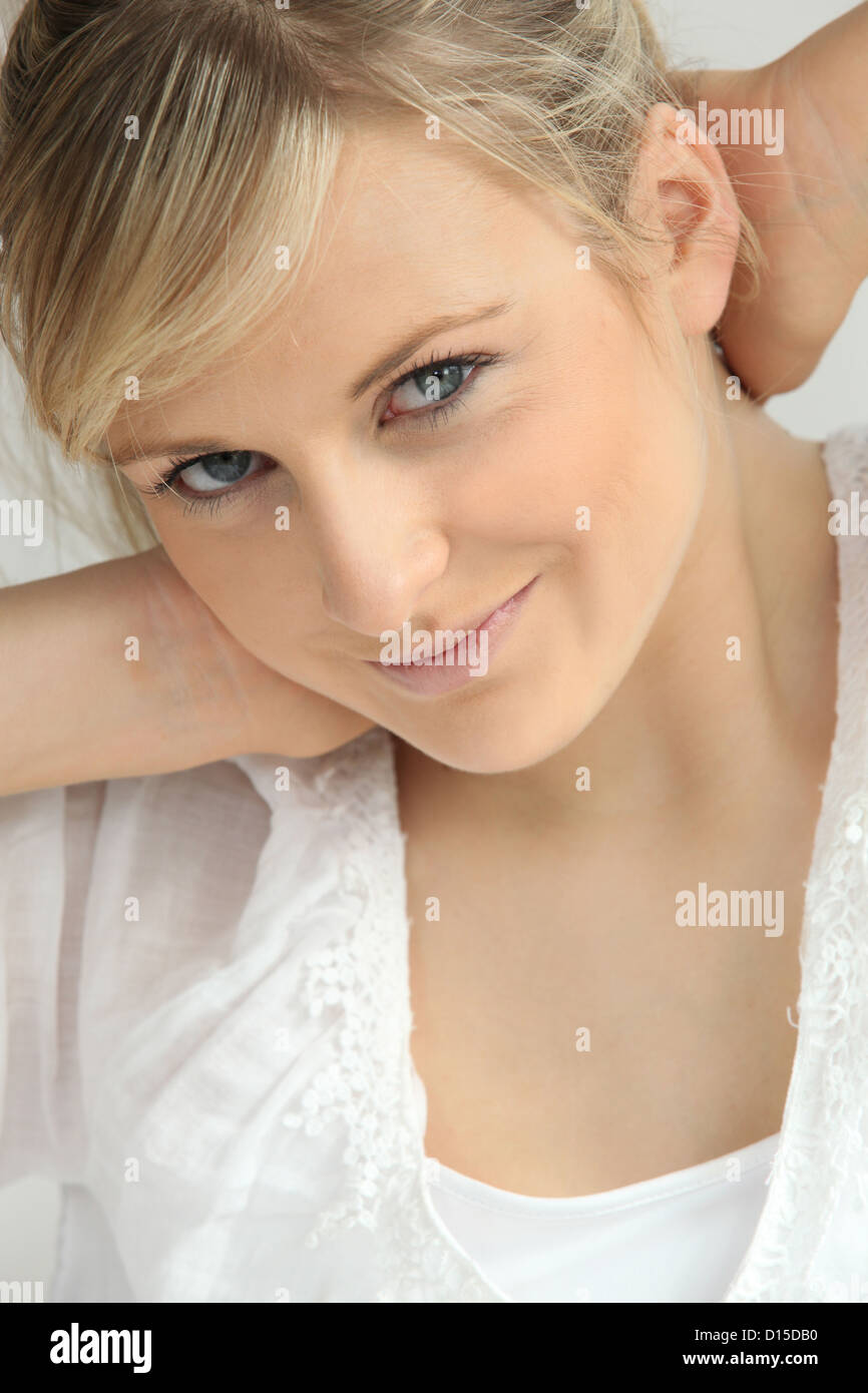 Female head and neck anatomy hi-res stock photography and images - Alamy