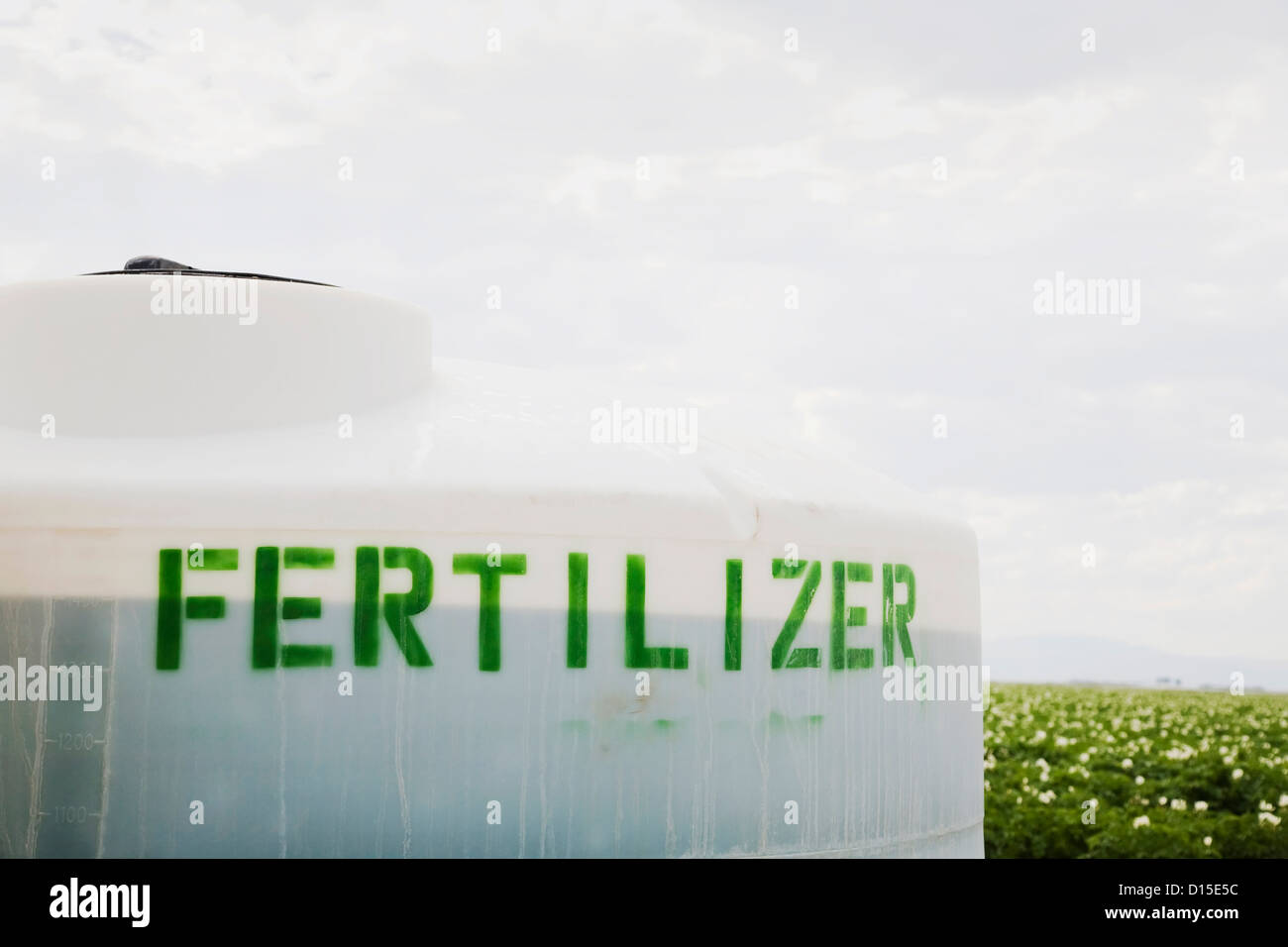 USA, Colorado, Fertilizer tank in potato field Stock Photo - Alamy