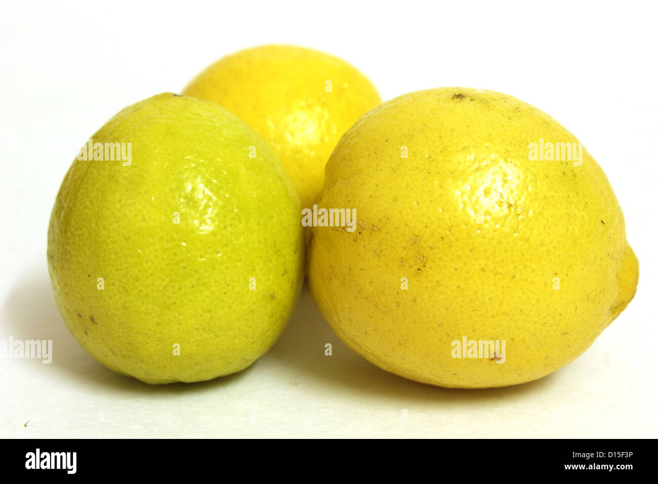 Fresh yellow lemon or Citrus limon in a white background Stock Photo ...