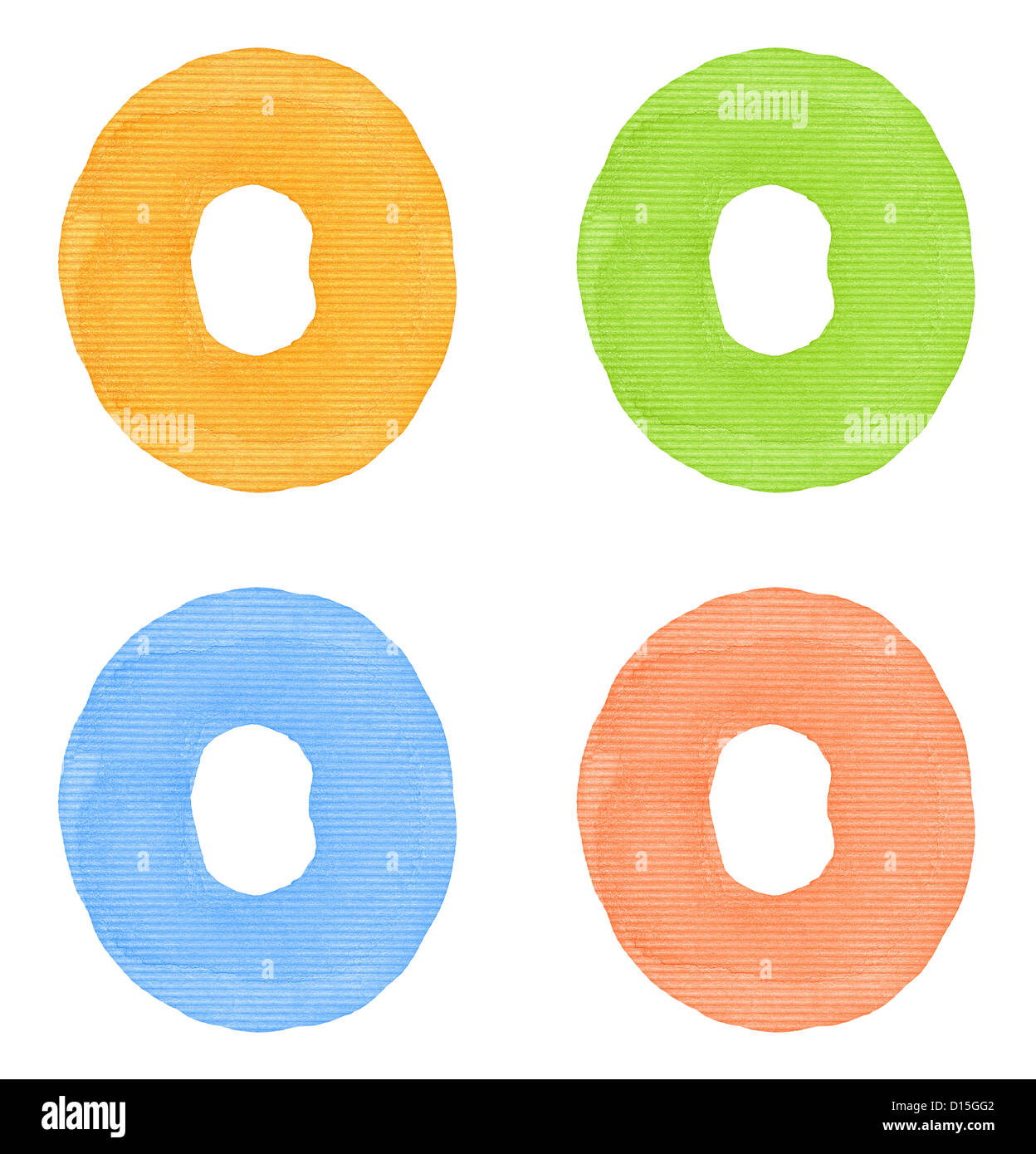 Handwritten watercolor number zero , isolated. Made myself Stock Photo ...