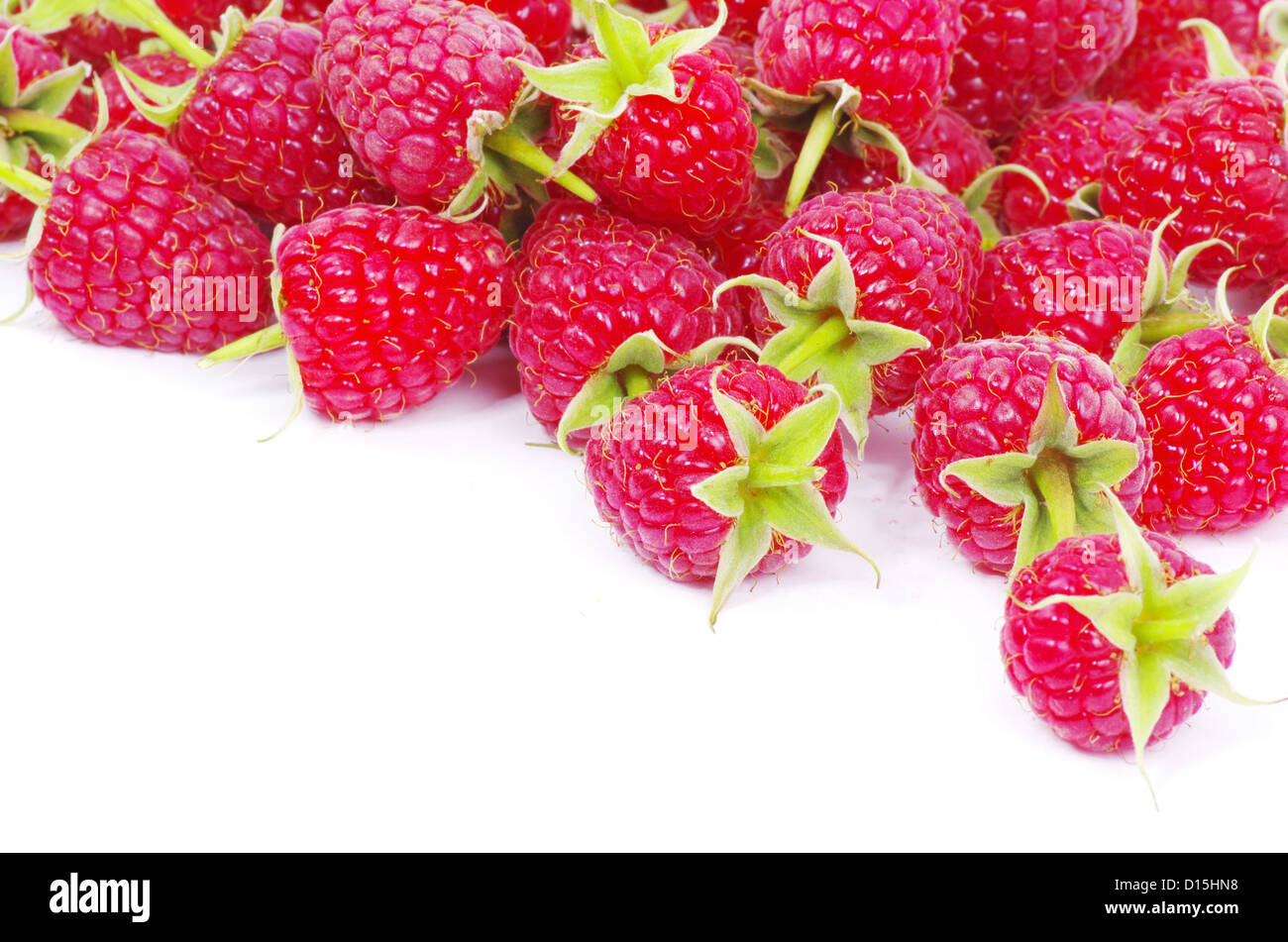 fresh raspberry closeup isolated on white background Stock Photo - Alamy