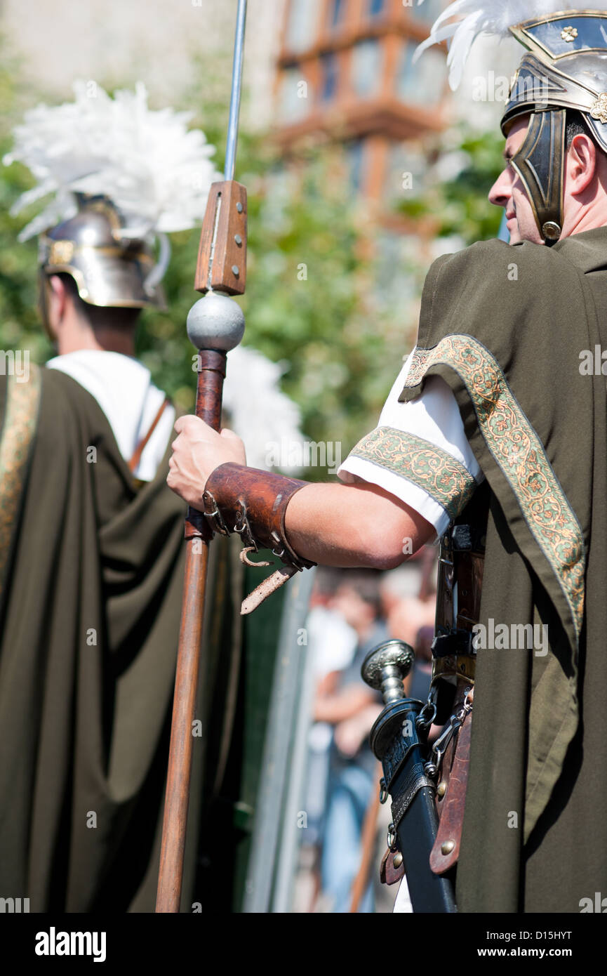 Santander, Spain: Cantabrian wars. Parade recreating the landing of ...