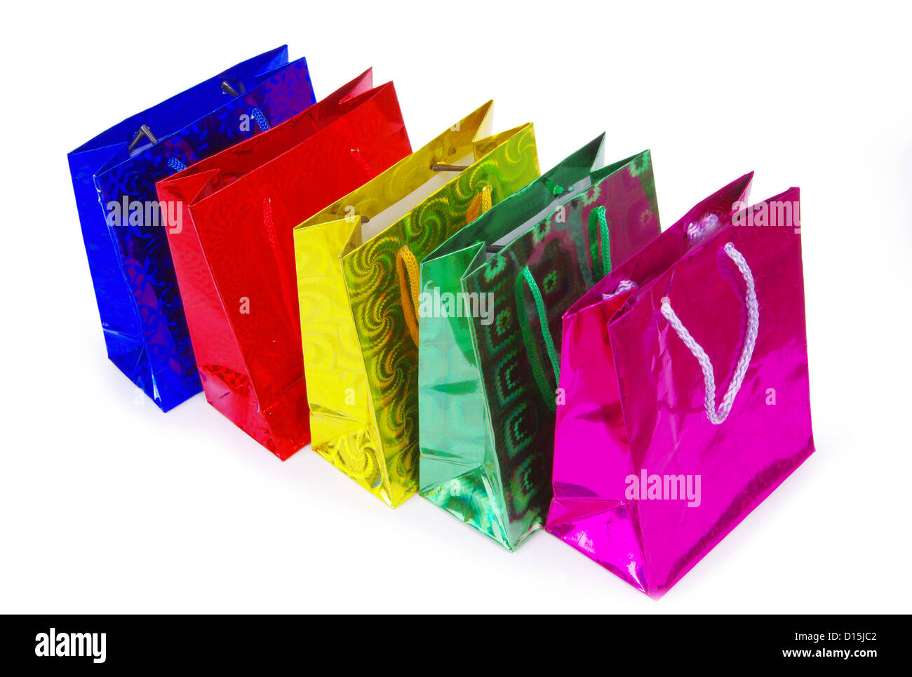 color shopping bag isolated on white background Stock Photo - Alamy