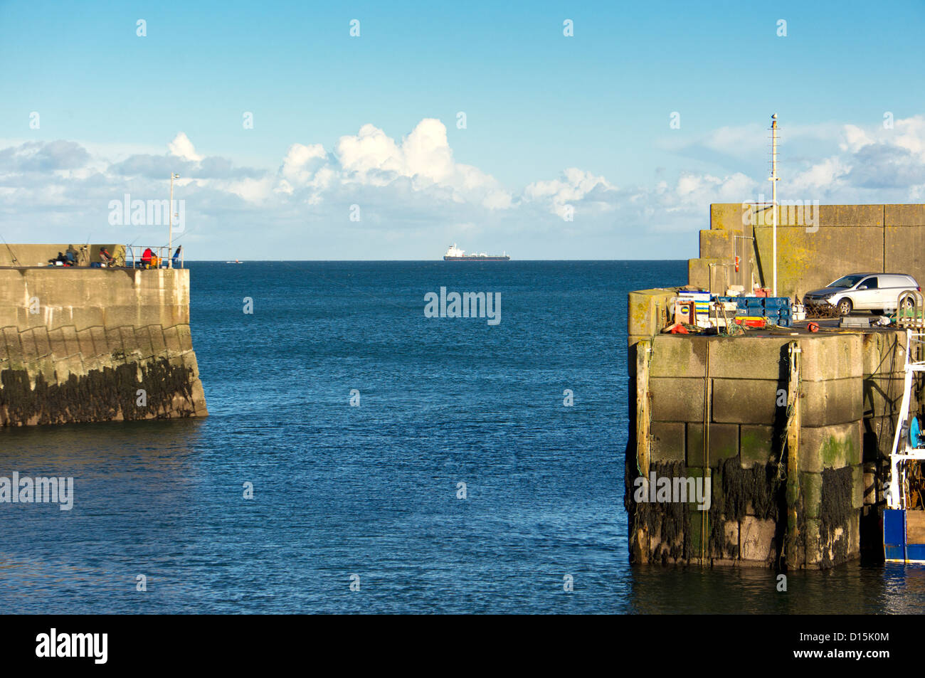 Amlwch Port Amlwch Anglesey North Wales Uk. Outer Harbour Stock Photo ...
