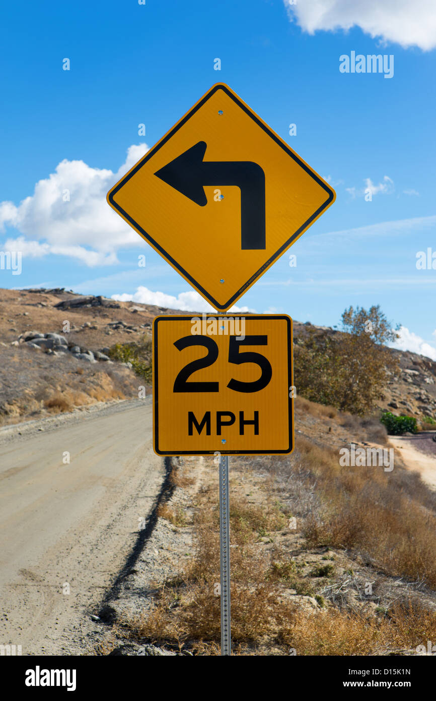 American corner speed limit sign Stock Photo - Alamy