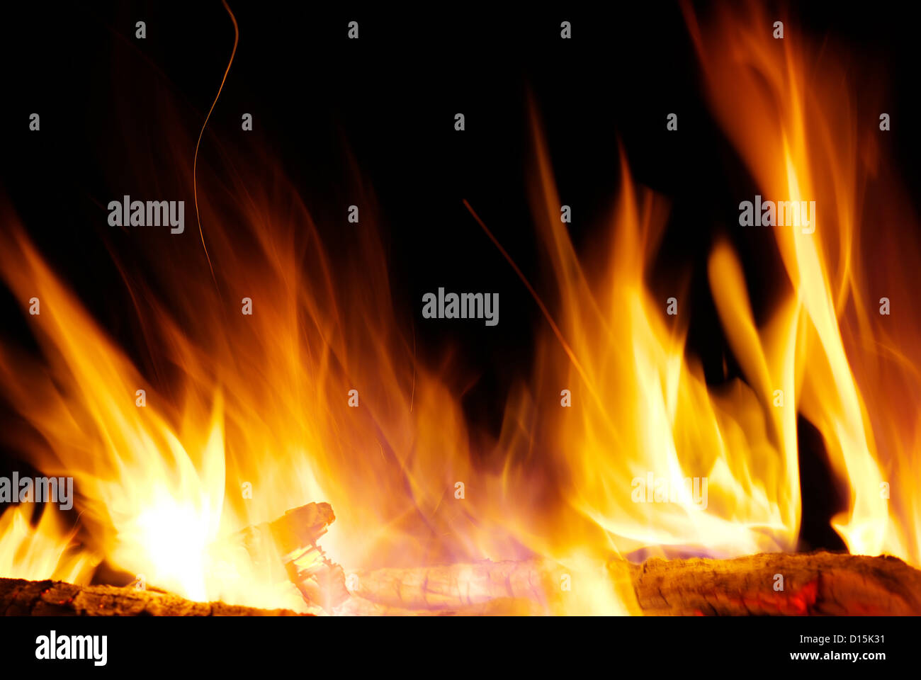 A nice fire in a fire place Stock Photo - Alamy