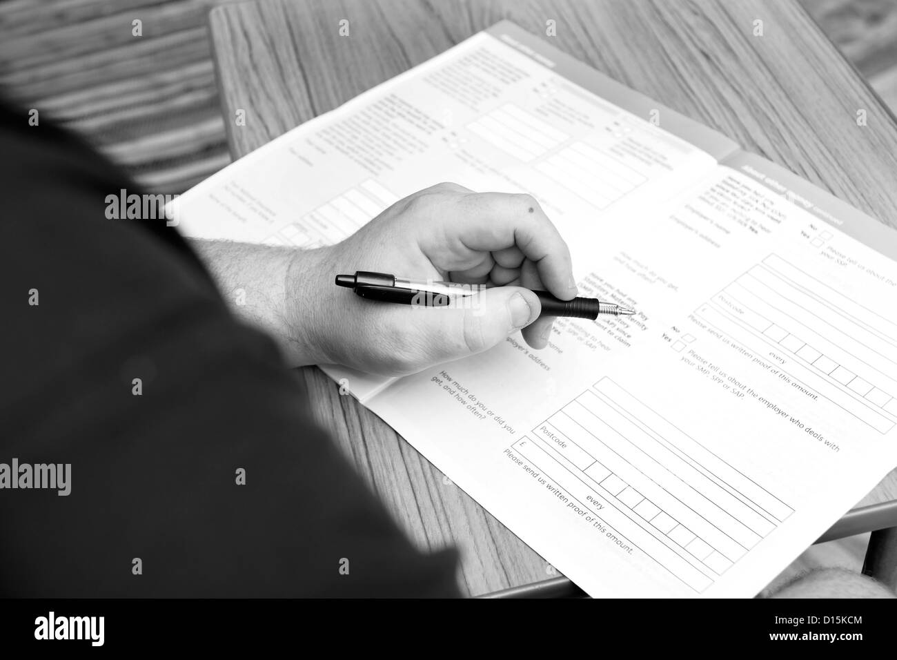 Benefits form uk Black and White Stock Photos & Images - Alamy