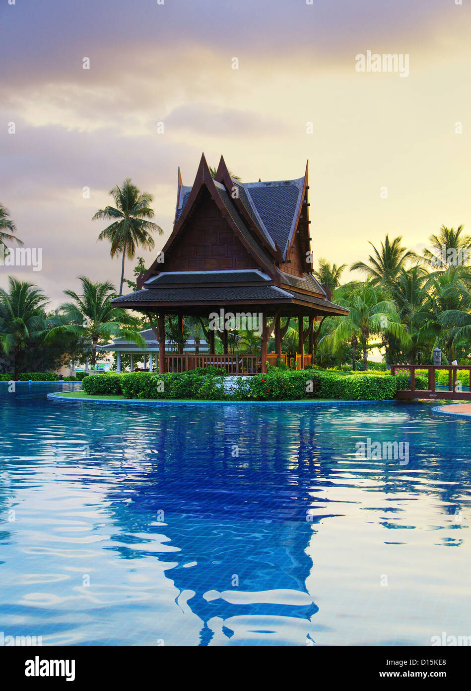 Beautiful swimming pool in Thailand Stock Photo - Alamy