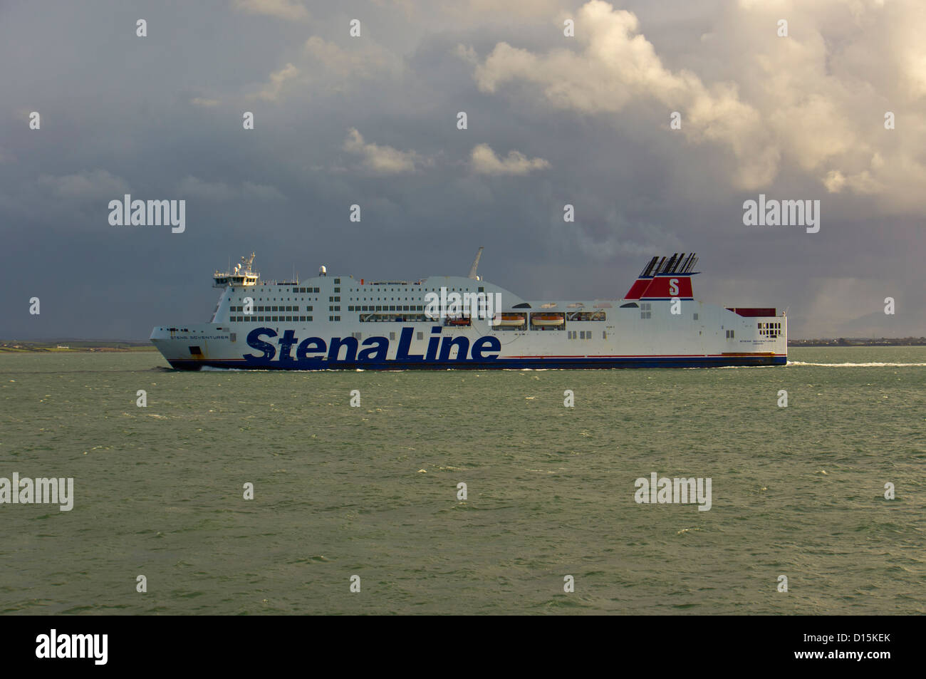 StenaLine Stena Adventurer leaving Holyhead harbour for Ireland ...