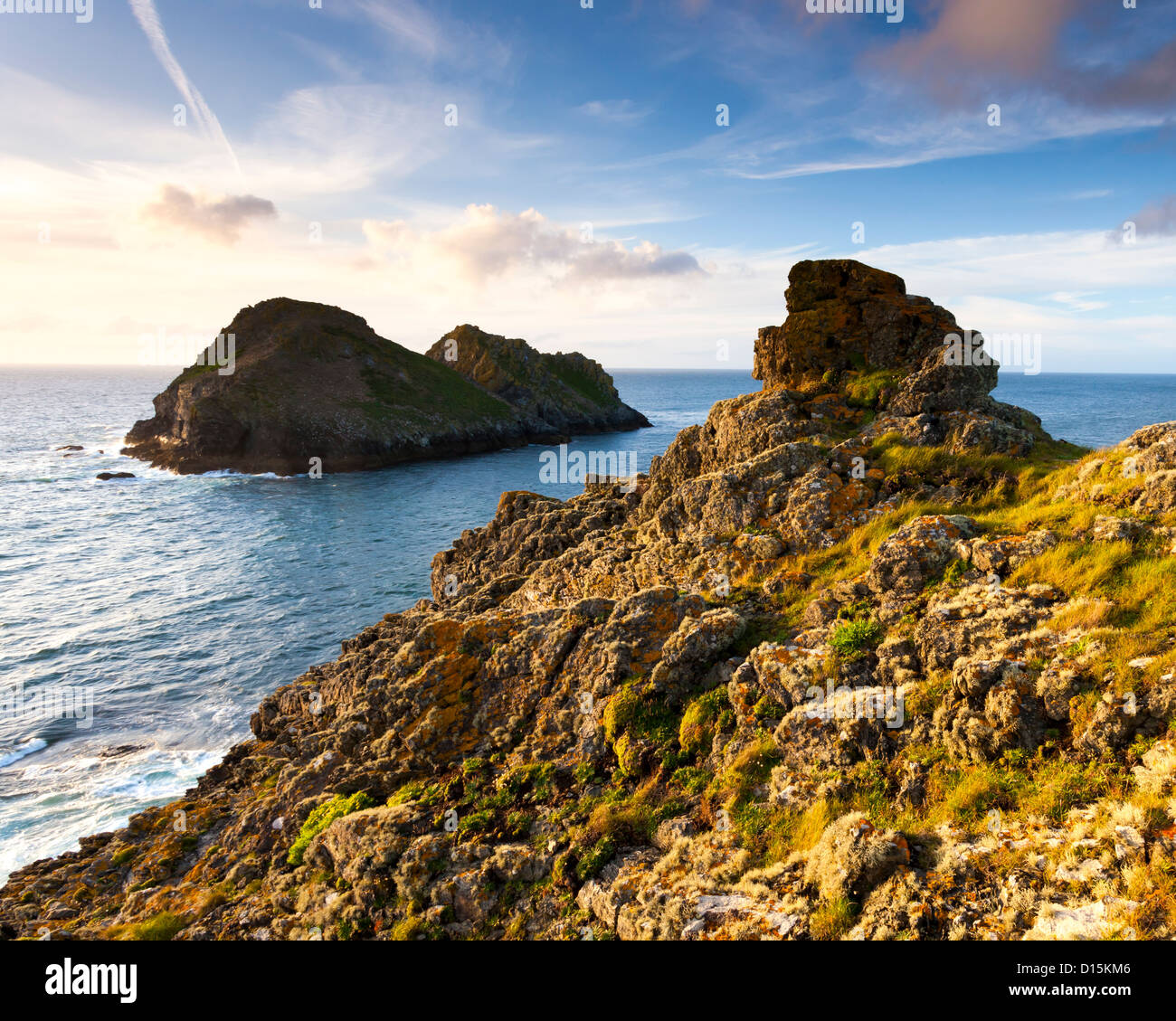 Carters or Gull Rocks as seen from Penhale Point near Holywell Bay ...