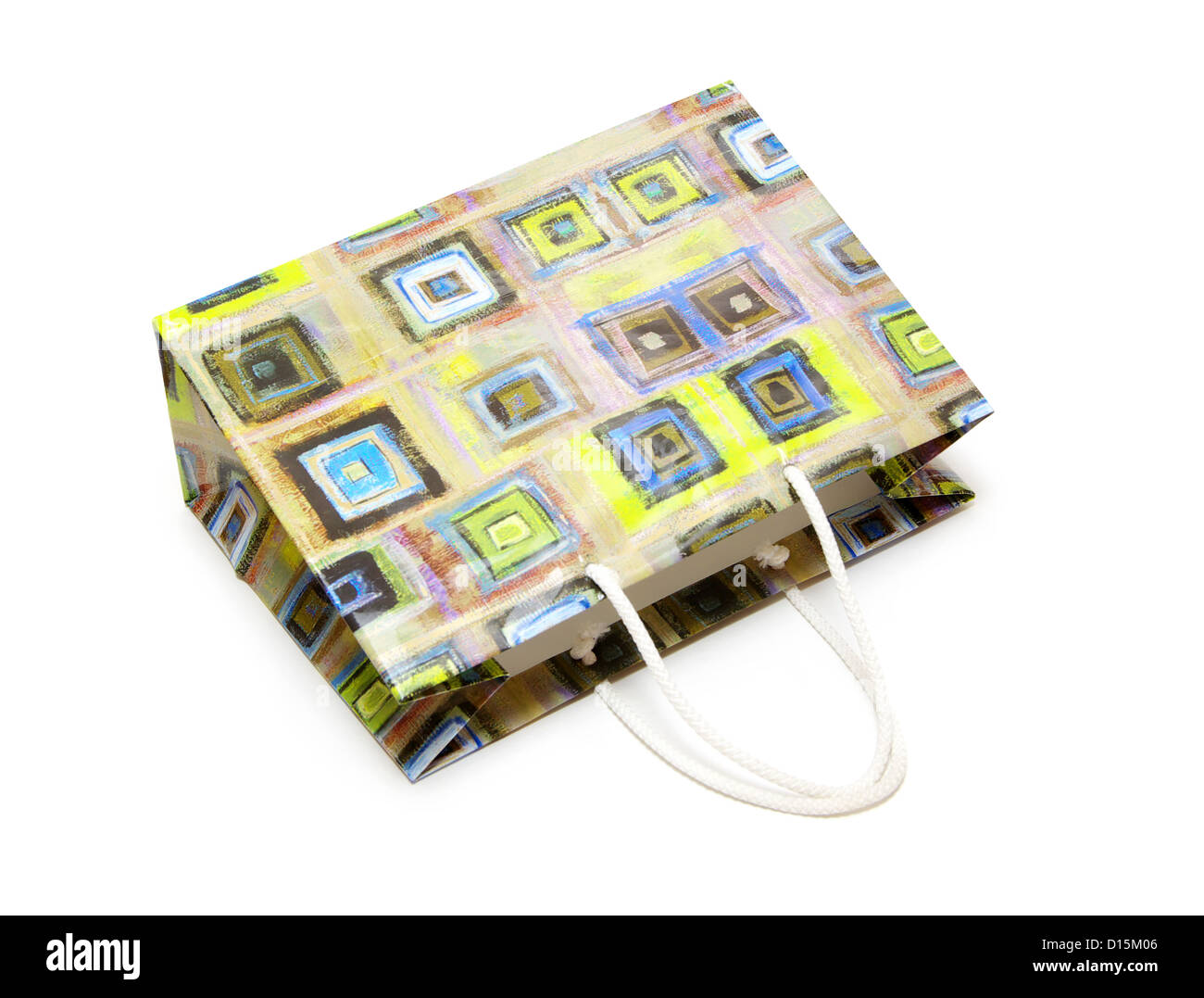 color shopping bag isolated on white background Stock Photo - Alamy