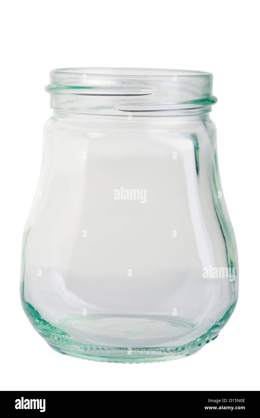 Close up of a small jam jar isolated on white background with clipping ...