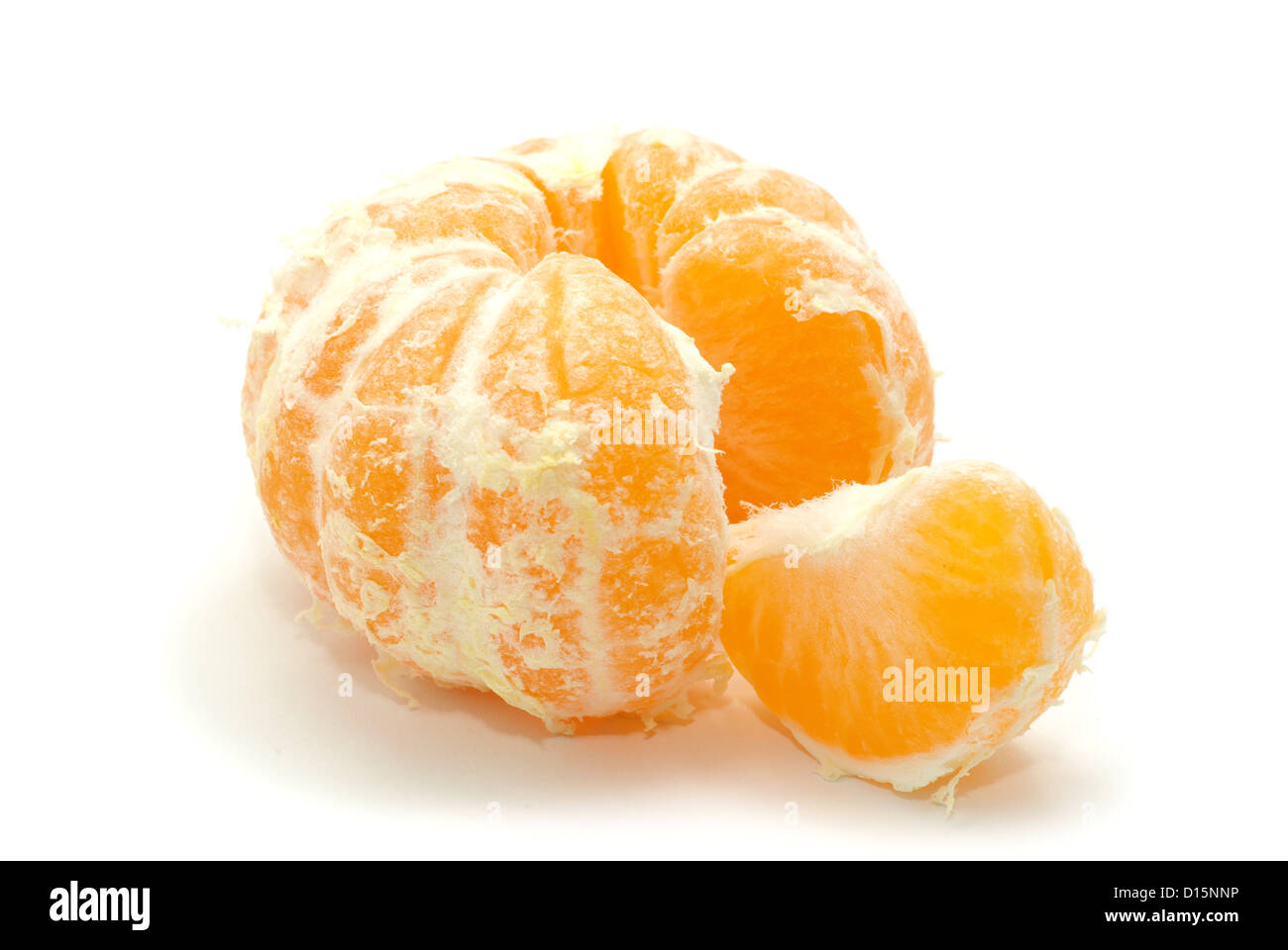 Peeled tangerine isolated on the white background Stock Photo - Alamy