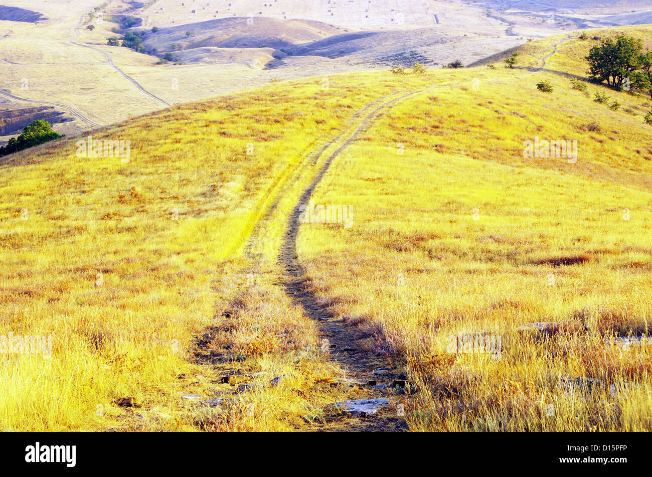 path on mountain in nice day Stock Photo - Alamy
