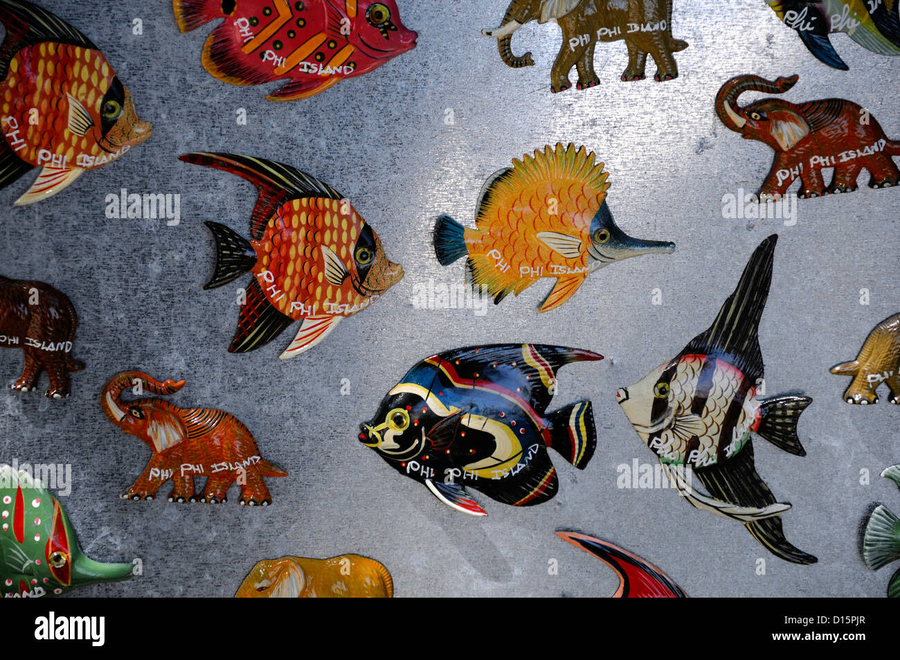 colourful colorful tropical fish fridge magnets souvenir souvenirs ...