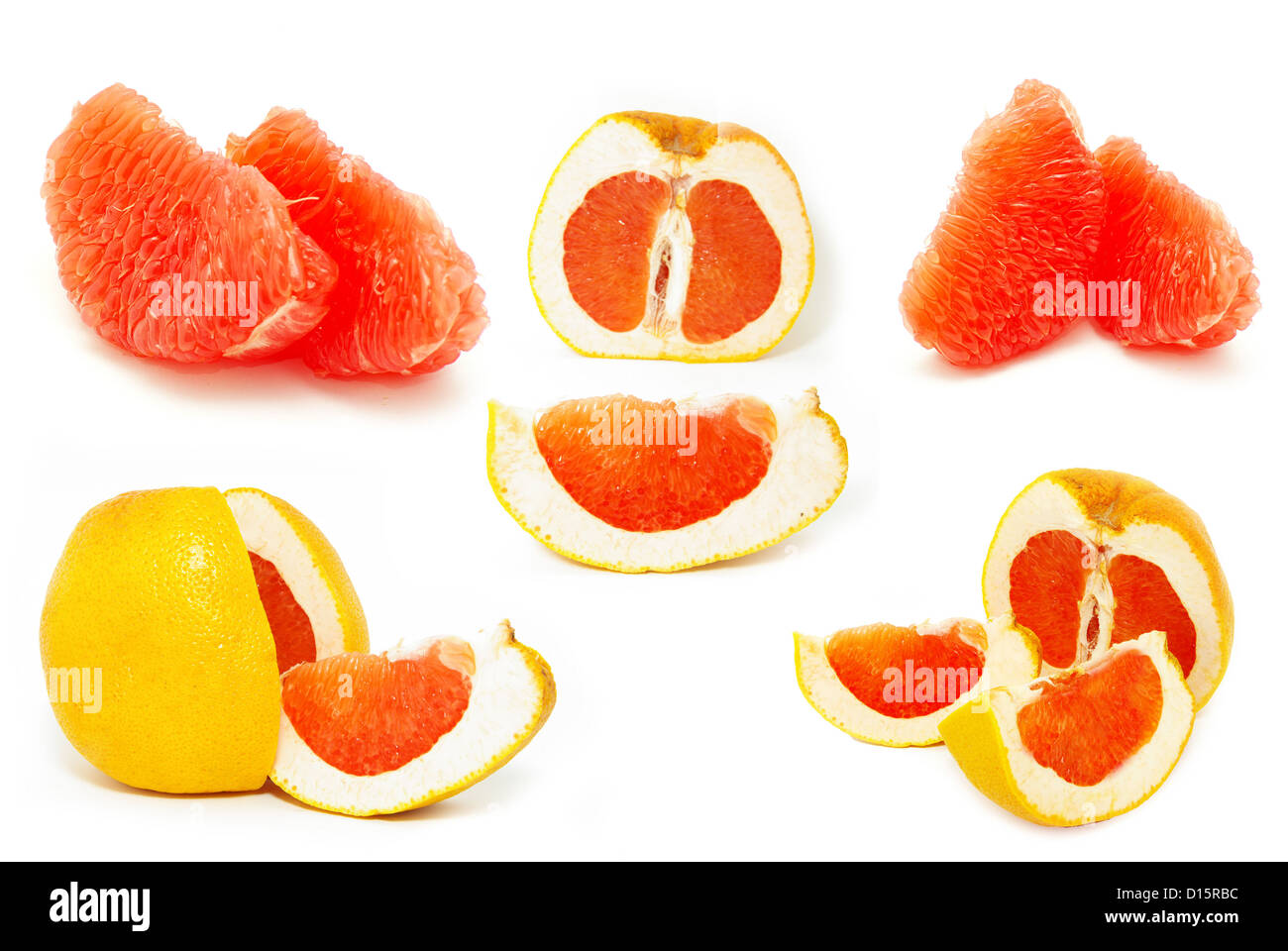 halves grapefruit isolated on a white Stock Photo - Alamy
