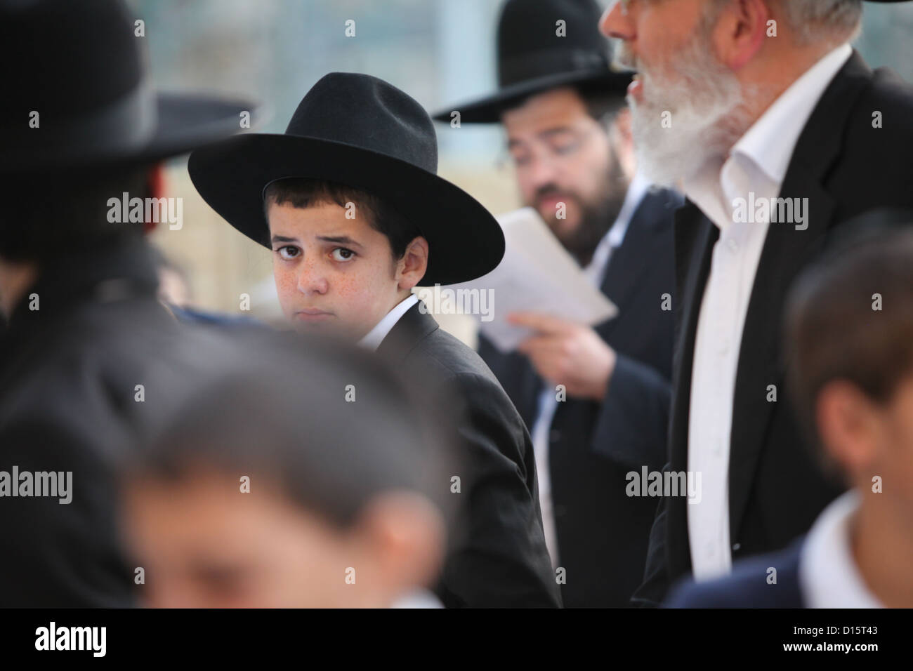 Jewish child at Wailing Wall, Jerusalem, November 2012 Stock Photo - Alamy