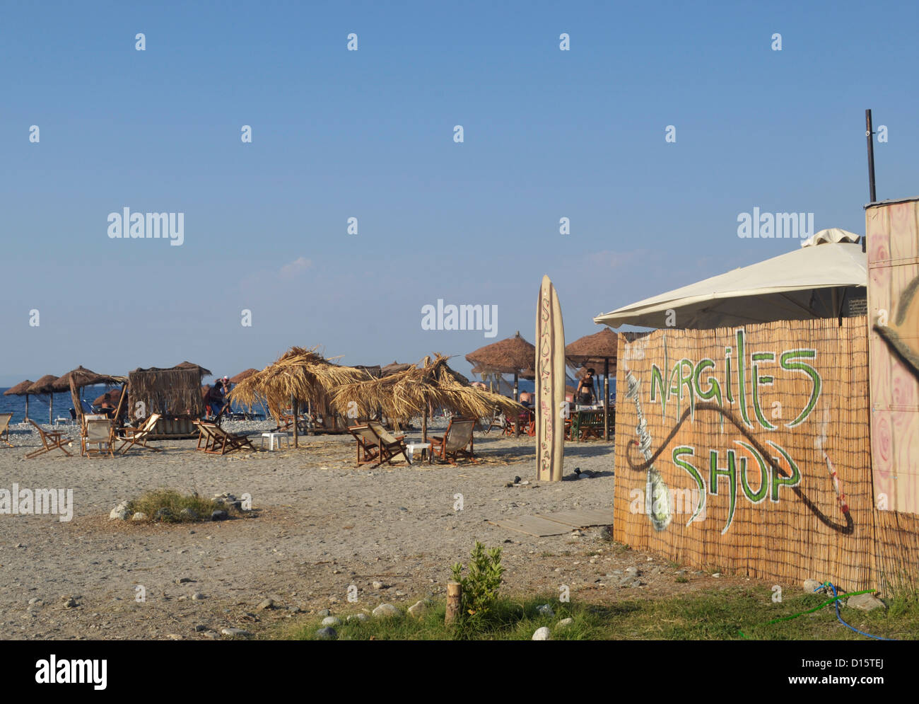 Saoki Beach Bar, Samothraki Island, Greece Stock Photo - Alamy