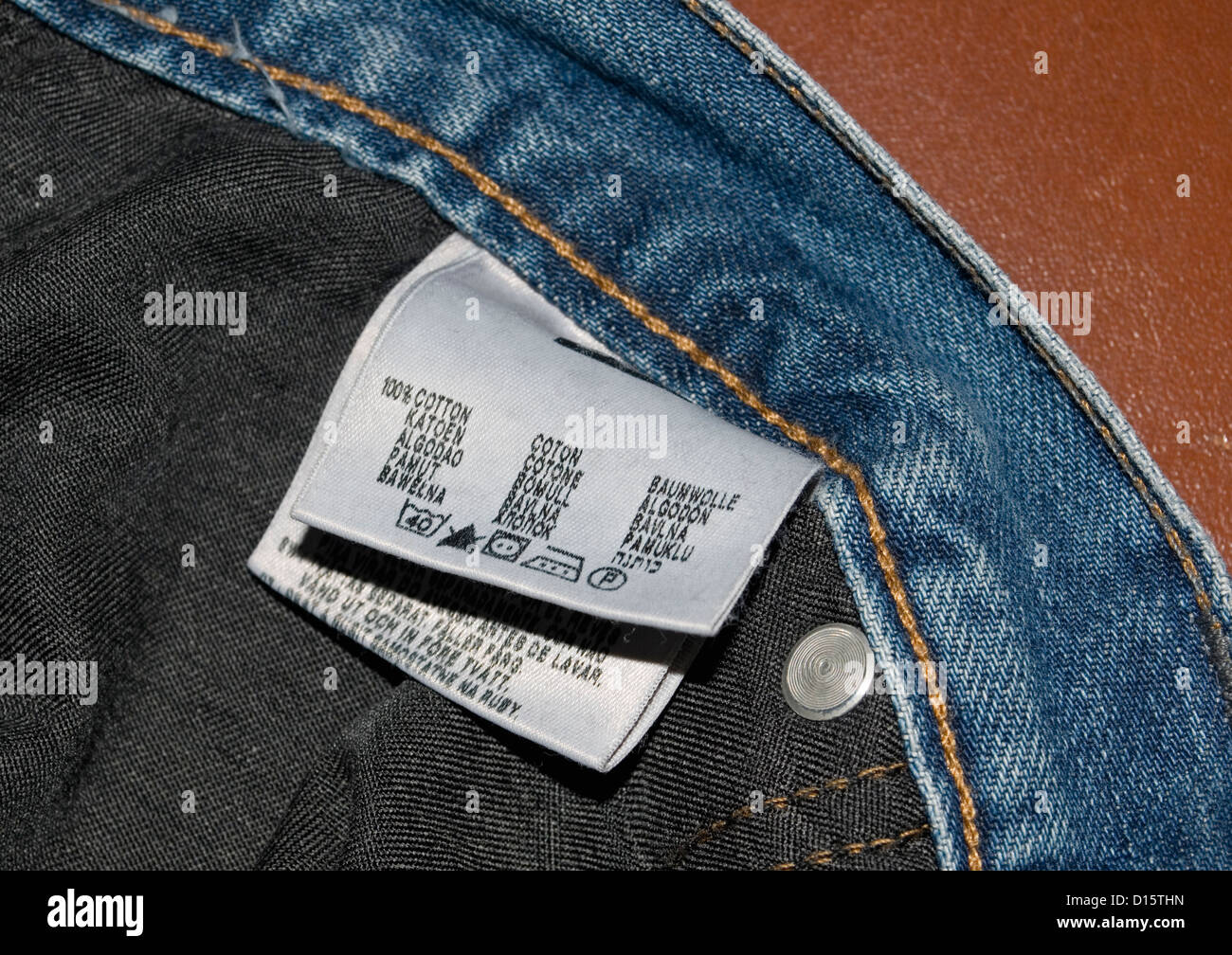 Denim care label hi-res stock photography and images - Alamy