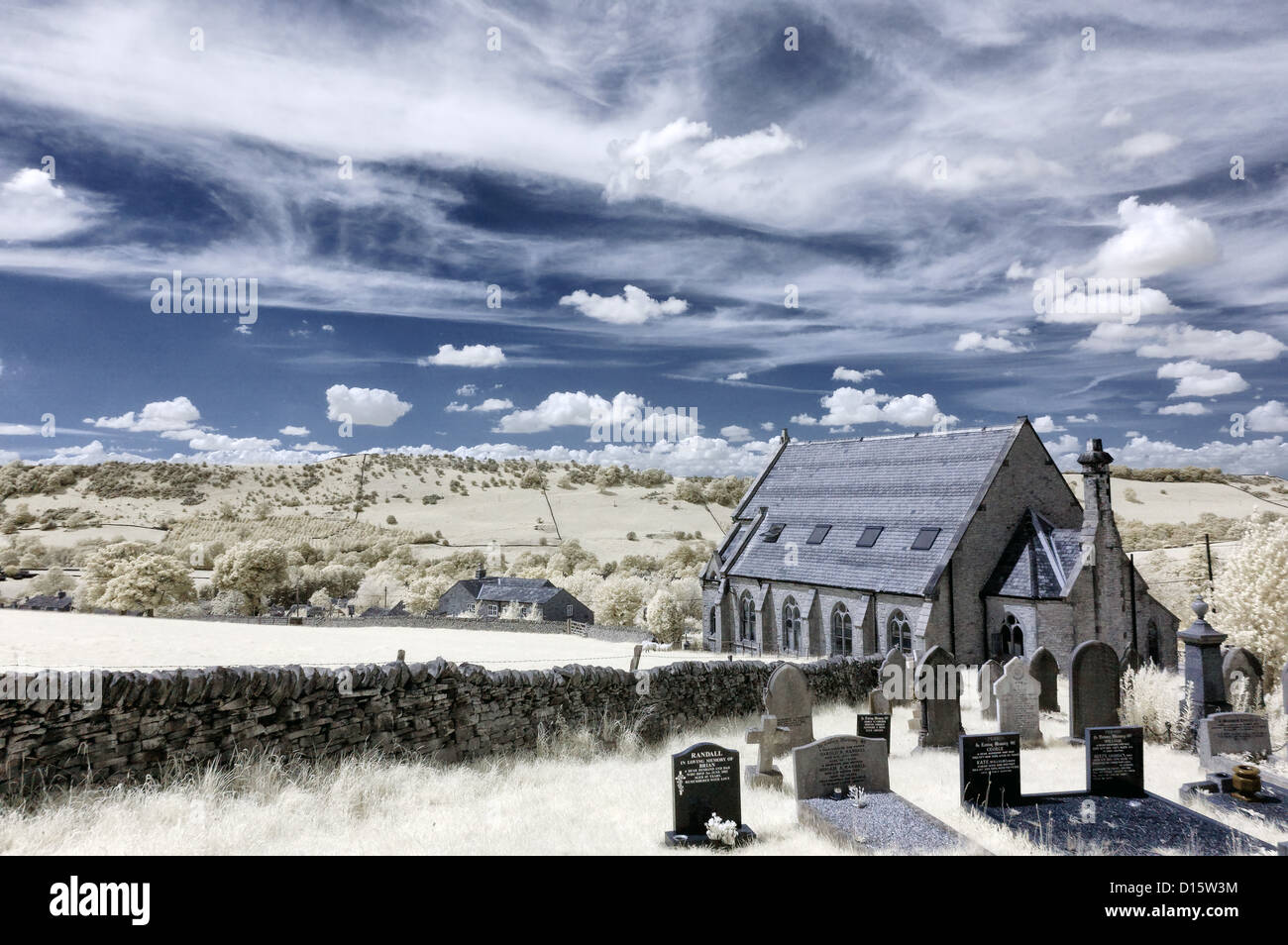 Graveyard, Holy Trinity Church, Rainow Stock Photo - Alamy