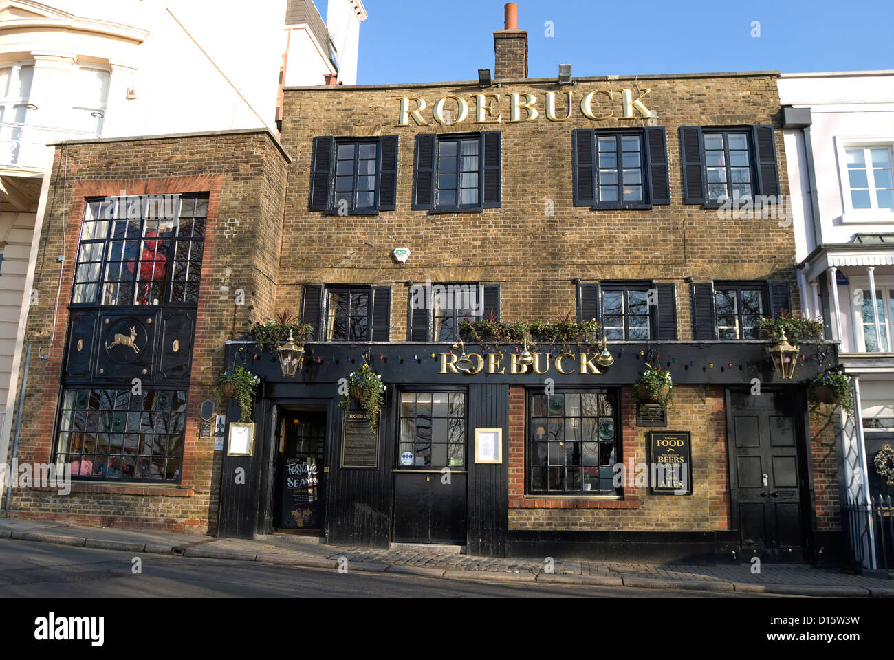 exterior of the roebuck public house, richmond hill, richmond upon ...
