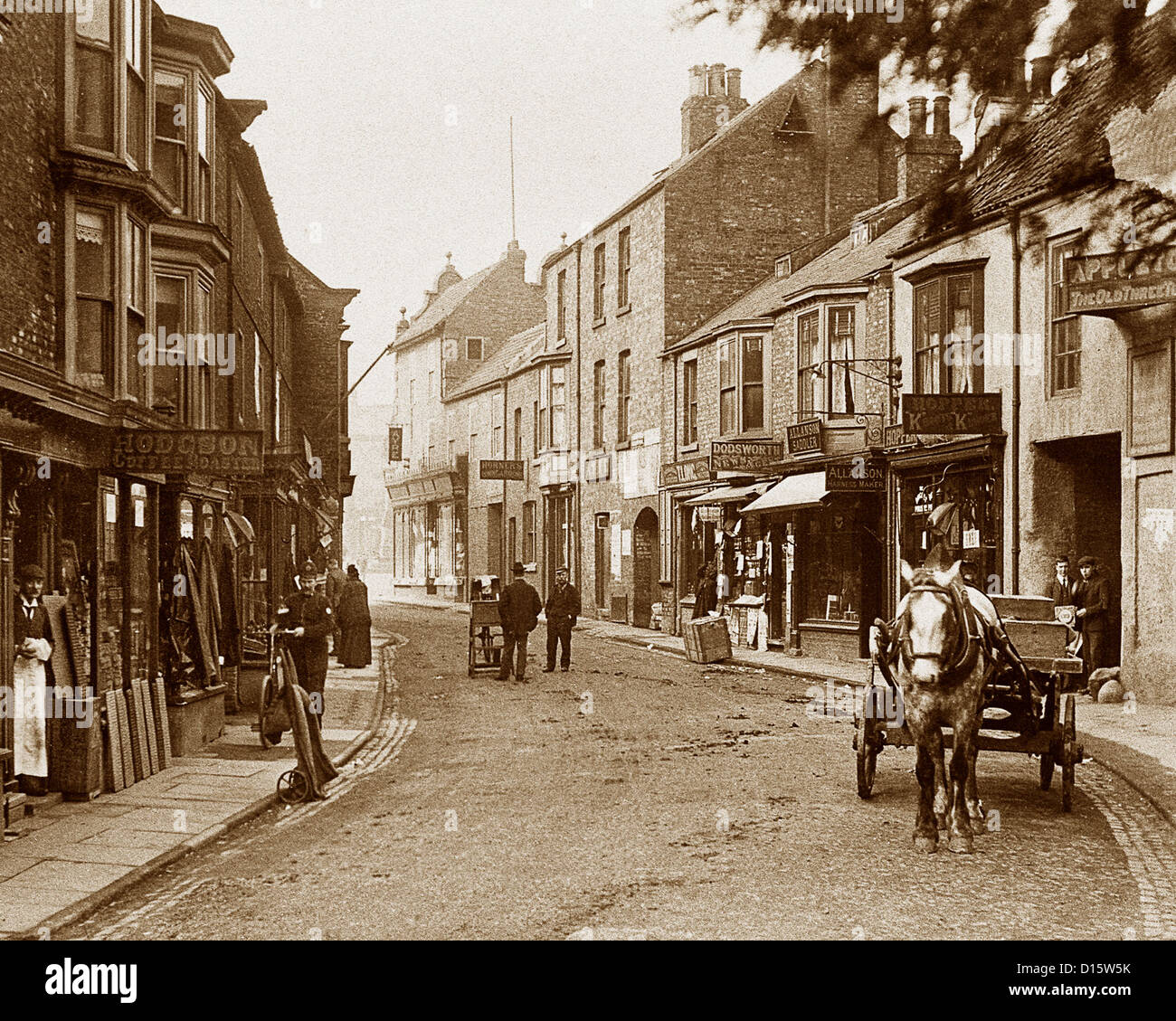 Finkle Steet Thirsk Victorian period Stock Photo - Alamy