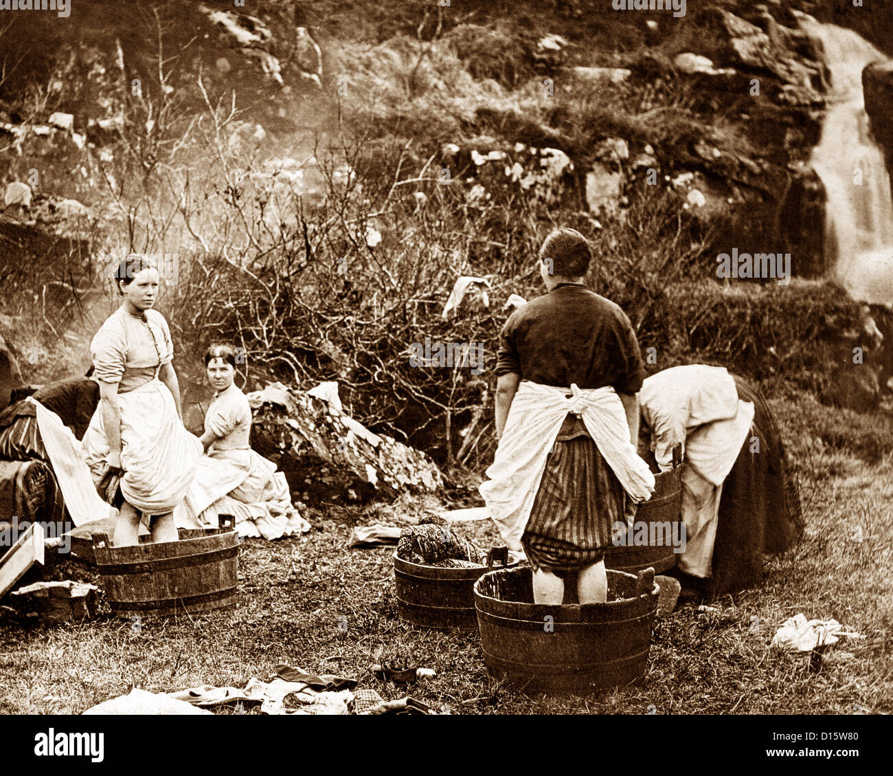 Victorian wash day hi-res stock photography and images - Alamy