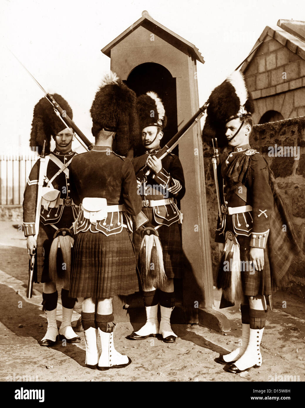 Gordon Highlander Edinburgh Castle Victorian period Stock Photo - Alamy