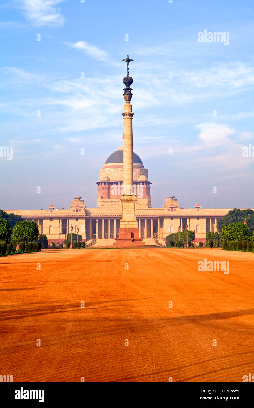 Rashtrapati bhavan (or President's house) in New Delhi, India Stock ...