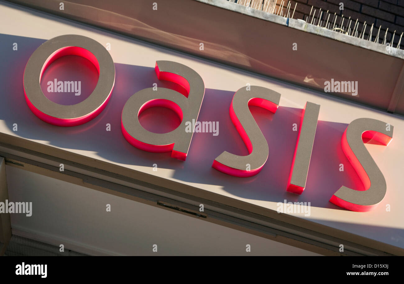Sign on branch of Oasis fashion stores, London Stock Photo - Alamy